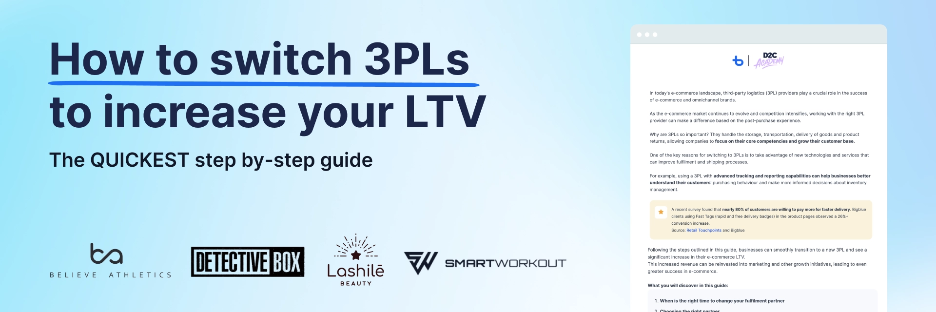 The Step-by-Step Guide to Switching 3PLs to Increase LTV - Playbook